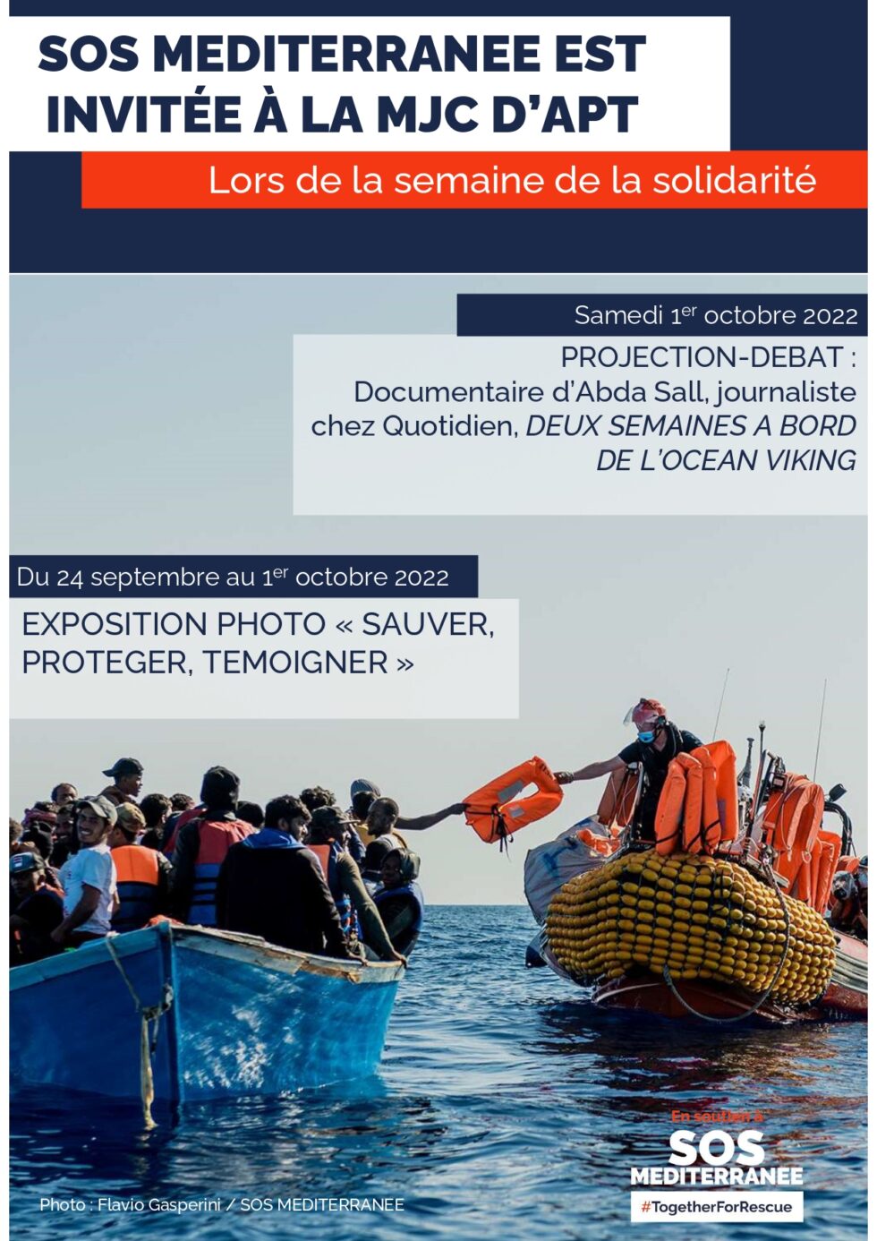 SOS MEDITERRANEE sera présente lors de la semaine de la solidarité à Apt - SOS MEDITERRANEE