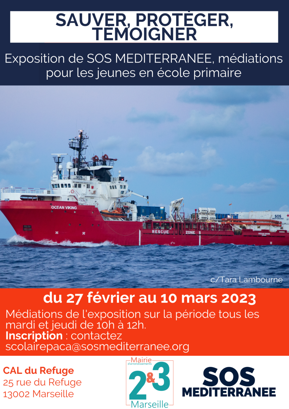 SOS MEDITERRANEE expose au Centre de Loisirs du Refuge - SOS MEDITERRANEE